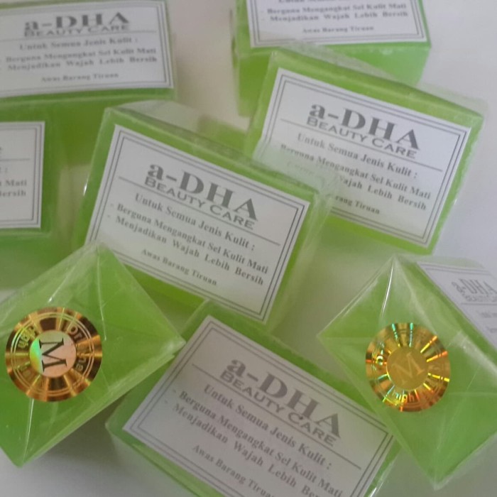 SABUN WAJAH MUKA ADHA DHA HIJAU HOLOGRAM GREEN BEAUTY SOAP ORIGINAL ...