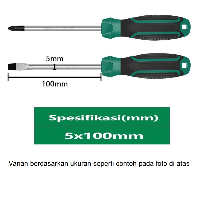 Obeng Plus Minus Magnet Chrome Vanadium | Lazada Indonesia