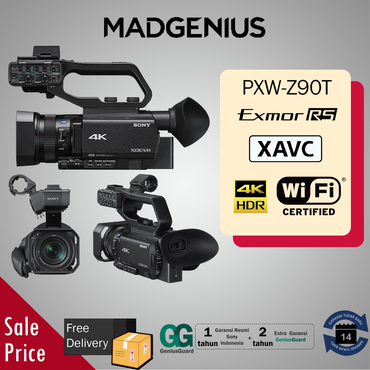 SONY Original PXW-Z90T XDCAM camcorder / PXWZ90T sensor palm-sized XAVC ...