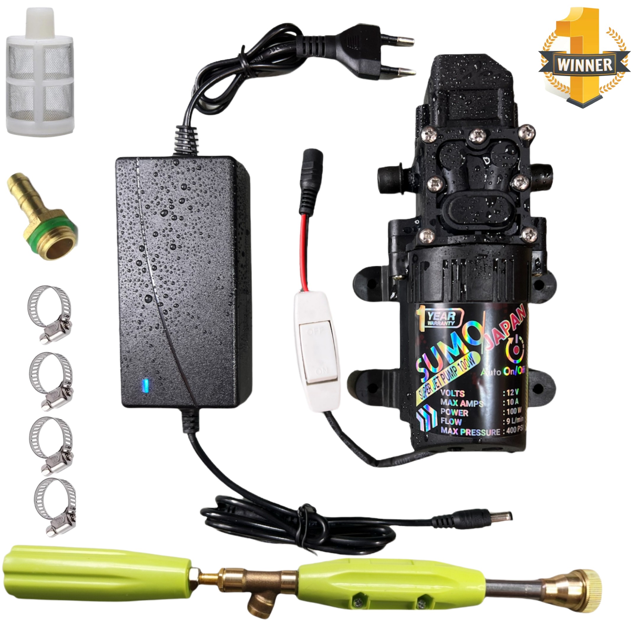 Paket Komplit Tanpa Selang Sumo JAPAN +400psi Otomatis Water Pump DC ...
