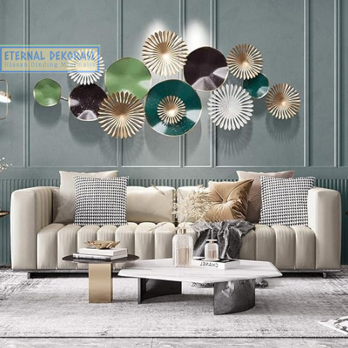 Luxury Wall Decor Metal Iron Hiasan Dinding Besar Besi Logam - 126x67cm ...