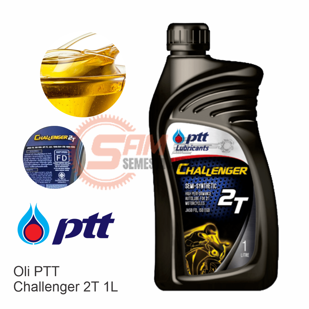 Oli Samping PTT Challenger 2T 1L 2 Stroke Lubricants Oil Motor Ninja ...