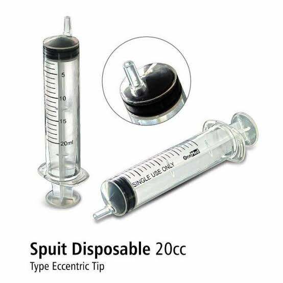 Spuit 20cc Syringe 20 cc Eccentric Tip Lubang Samping Onemed Ecer ...
