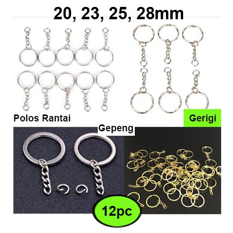 Ring Gantungan Kunci Gerigi Ukuran 20, 23, 25, 28mm Harga/12pc | Lazada ...