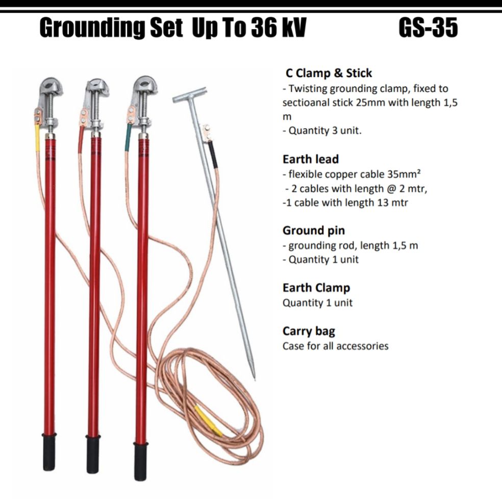 Grounding set 20 kv Earthing set stick grounding | Lazada Indonesia