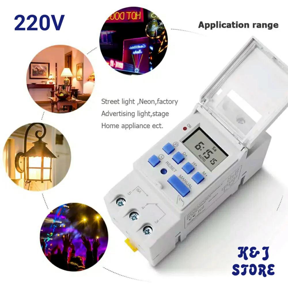 Lcd Programmable Digital Timer Switch Time Relay Control 220v Ac 16a