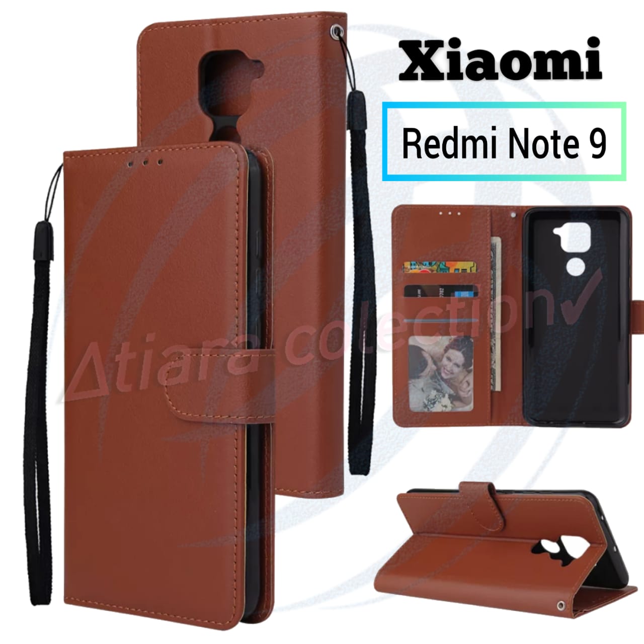 XIAOMI REDMI NOTE 9 FLIP LEATHER CASE PREMIUM-FLIP WALLET CASE KULIT ...