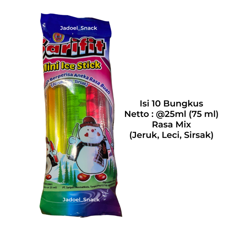 Ice Mini Jelly Sarifit 10 X 25 ML Rasa Buah Buahan by Jadoel Snack ...