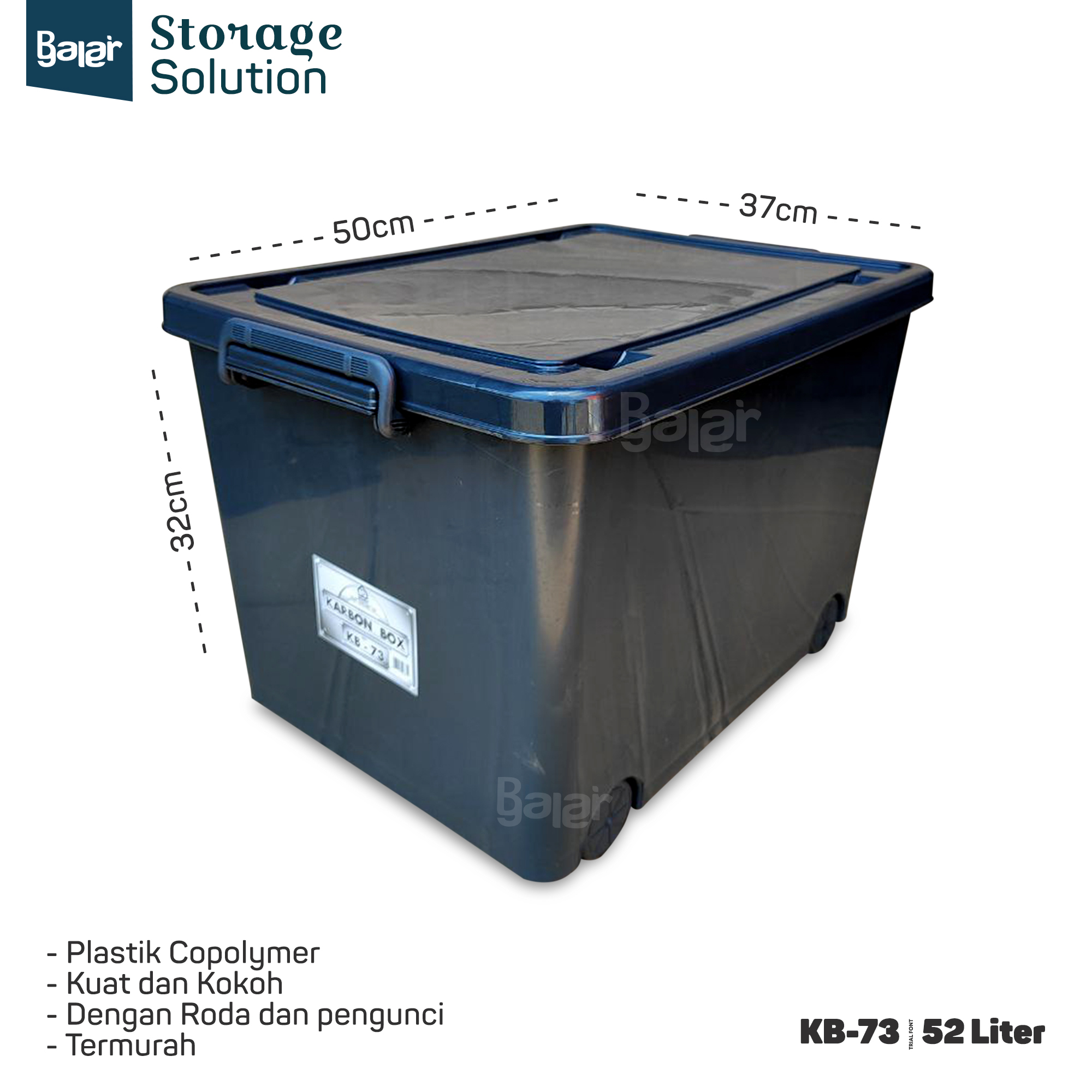 Container Box Plastik Murah CB 60 52 Liter Kotak Serbaguna KUAT ...