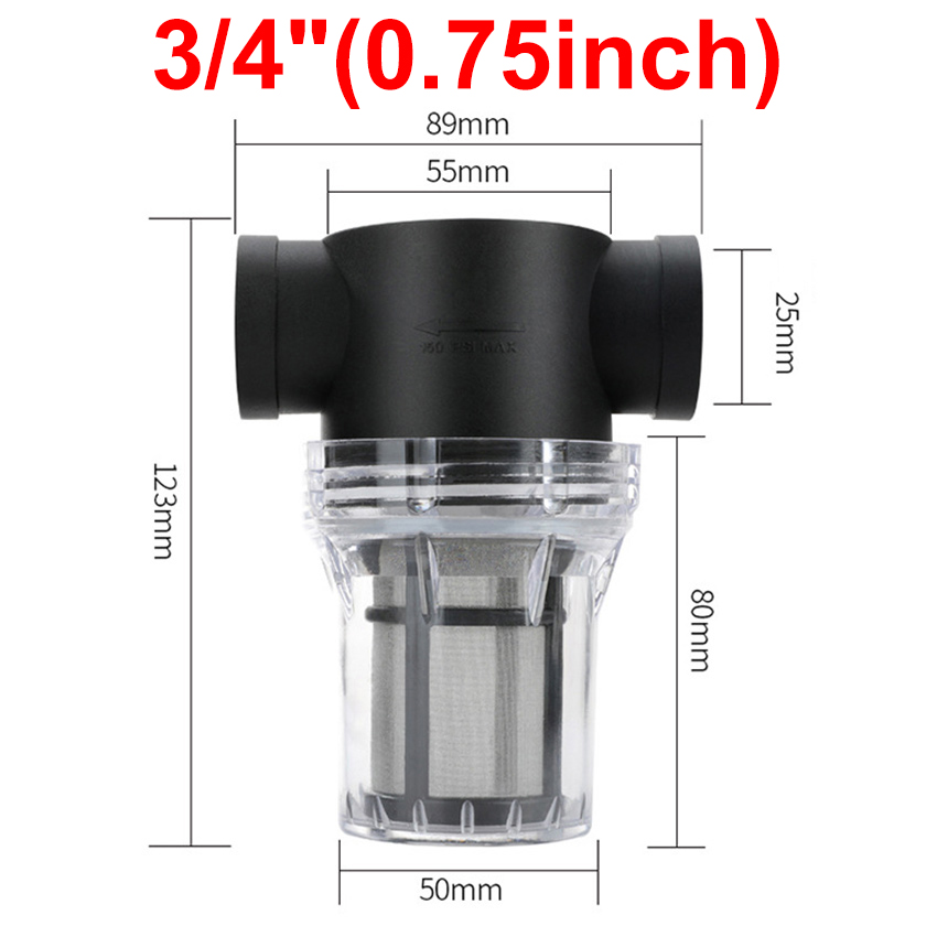 Filter Pipa Air Plastik Transparan Ukuran 1 / 2 "3 / 4" 1 "Untuk Sistem ...