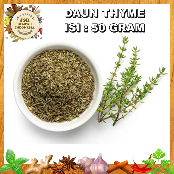 DAUN THYME KERING ASLI ISI 50 GRAM KUALITAS PREMIUM JSR REMPAH | Lazada ...