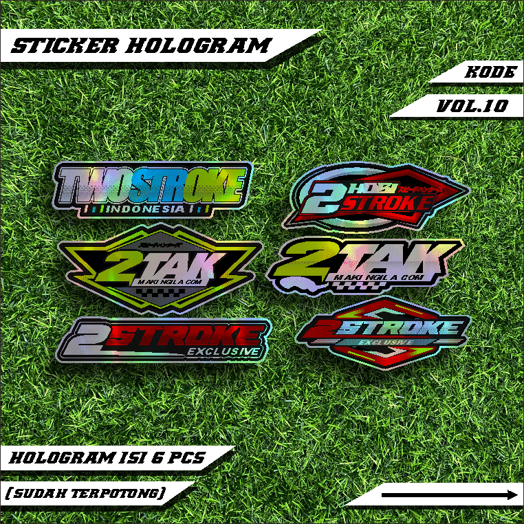 Sticker Hologram Print &Cut sticker PACK viral 2TAK vol.010 | Lazada ...