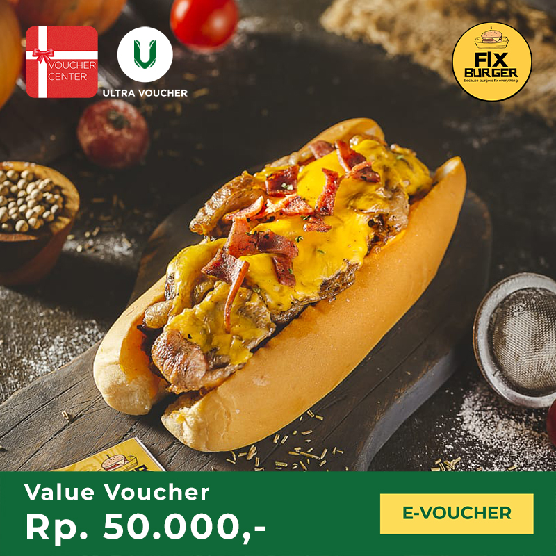 Voucher Digital FIX BURGER Rp. 50.000 - Voucher Value | Lazada Indonesia