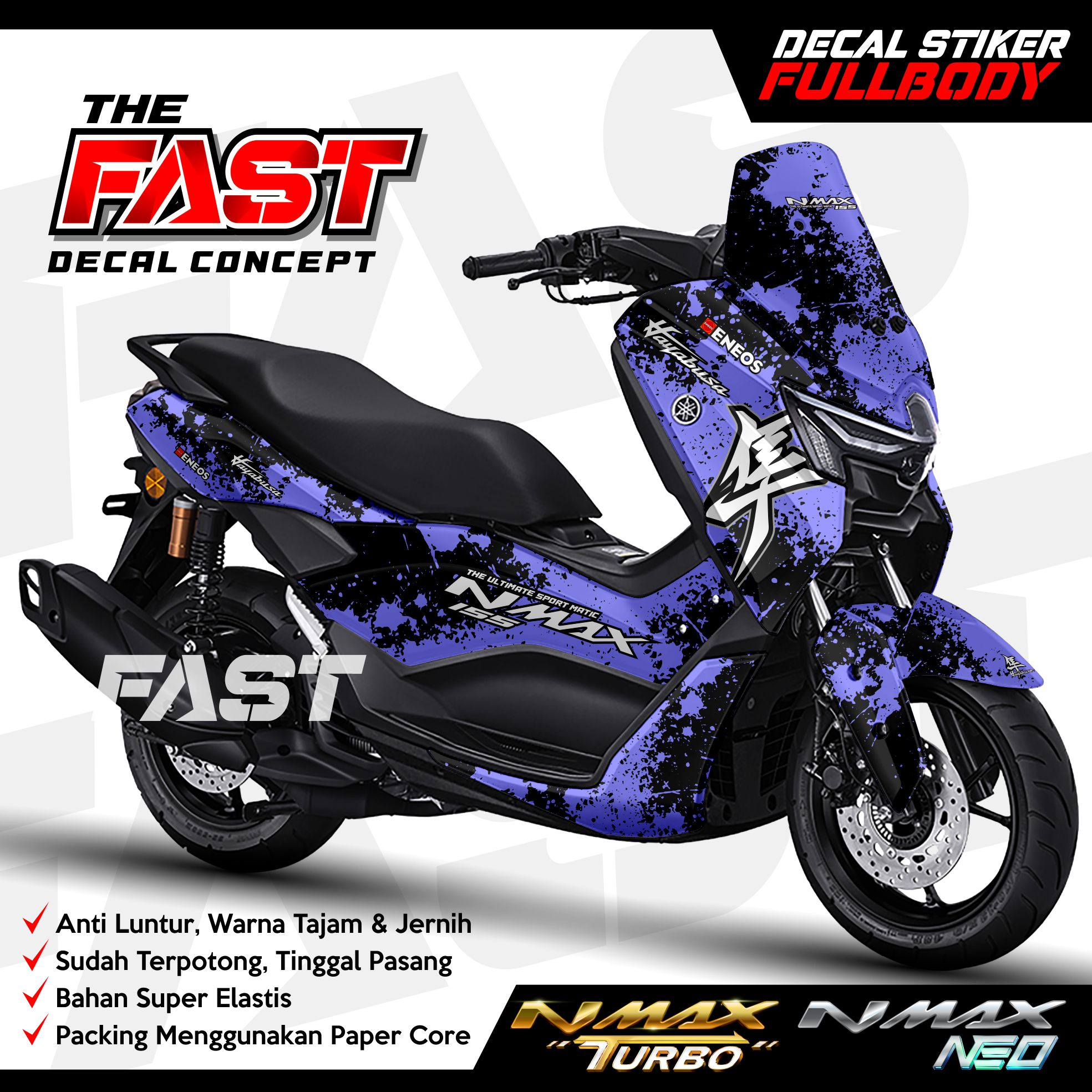 Decal Stiker Nmax Turbo/Neo New Fullbody Hayabusa TERBARU COD Decal ...