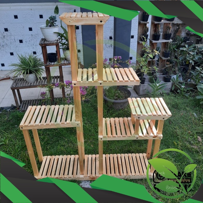 rak tanaman kayu modern | Lazada Indonesia