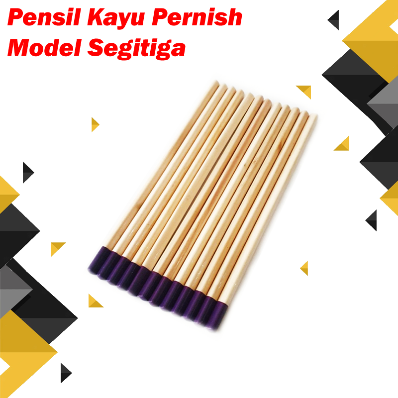 Pensil Kayu murah hotel promosi vernis Model Segitiga (144 Pcs ...