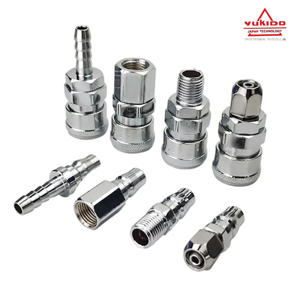 Quick Coupler Connector Angin Neple Kompresor Universal Drat 1/4 Inch ...
