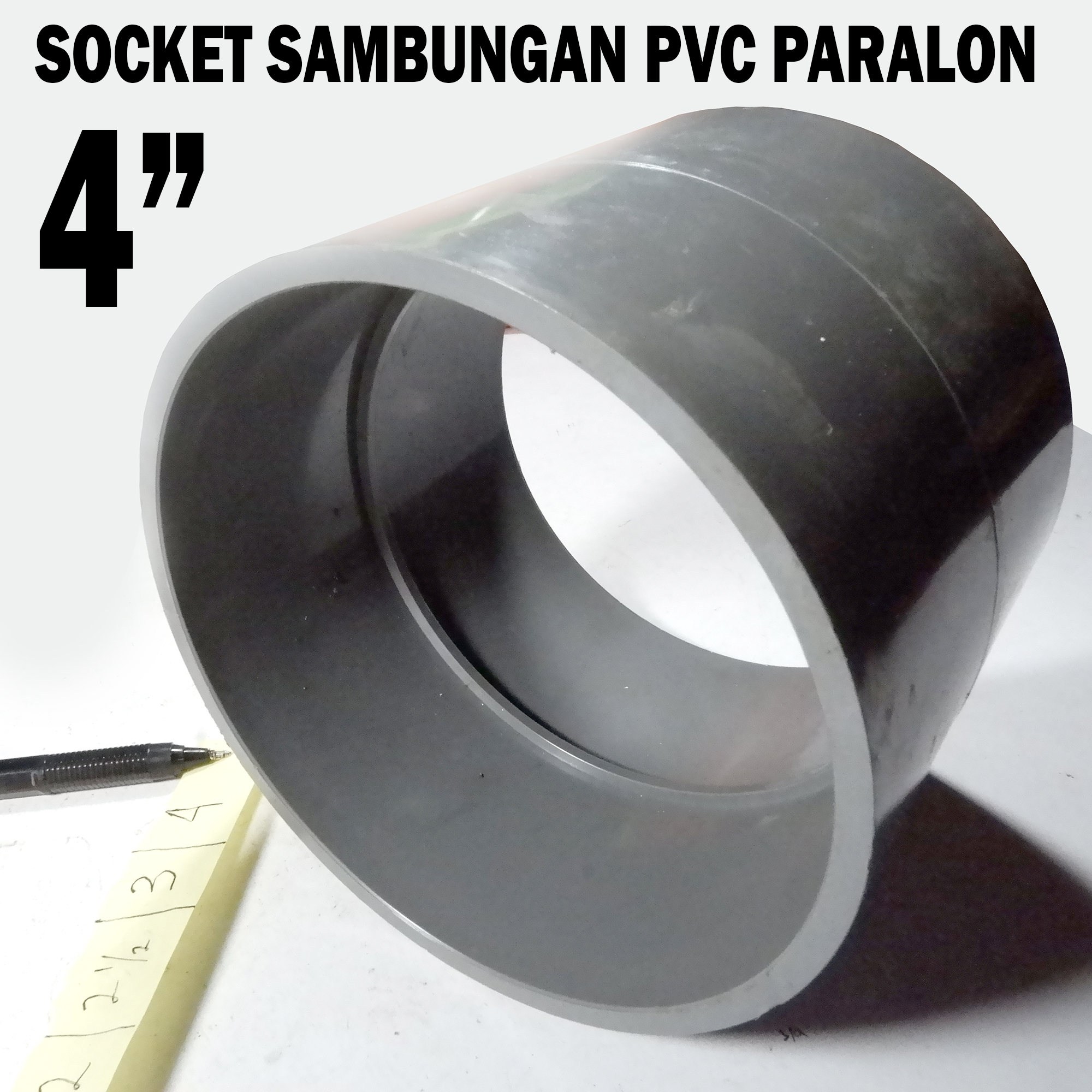 Socket D Rucika 4 Inch Sambungan Pipa Paralon Polos Sok Sock 4 inch - Fitting Pipa | Lazada ...