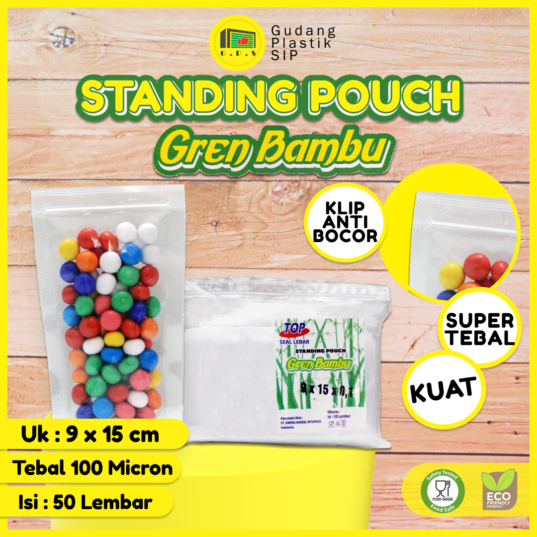 PLASTIK STANDING POUCH 9X15 CM / PLASTIK KLIP BERDIRI ISI 50 | Lazada ...