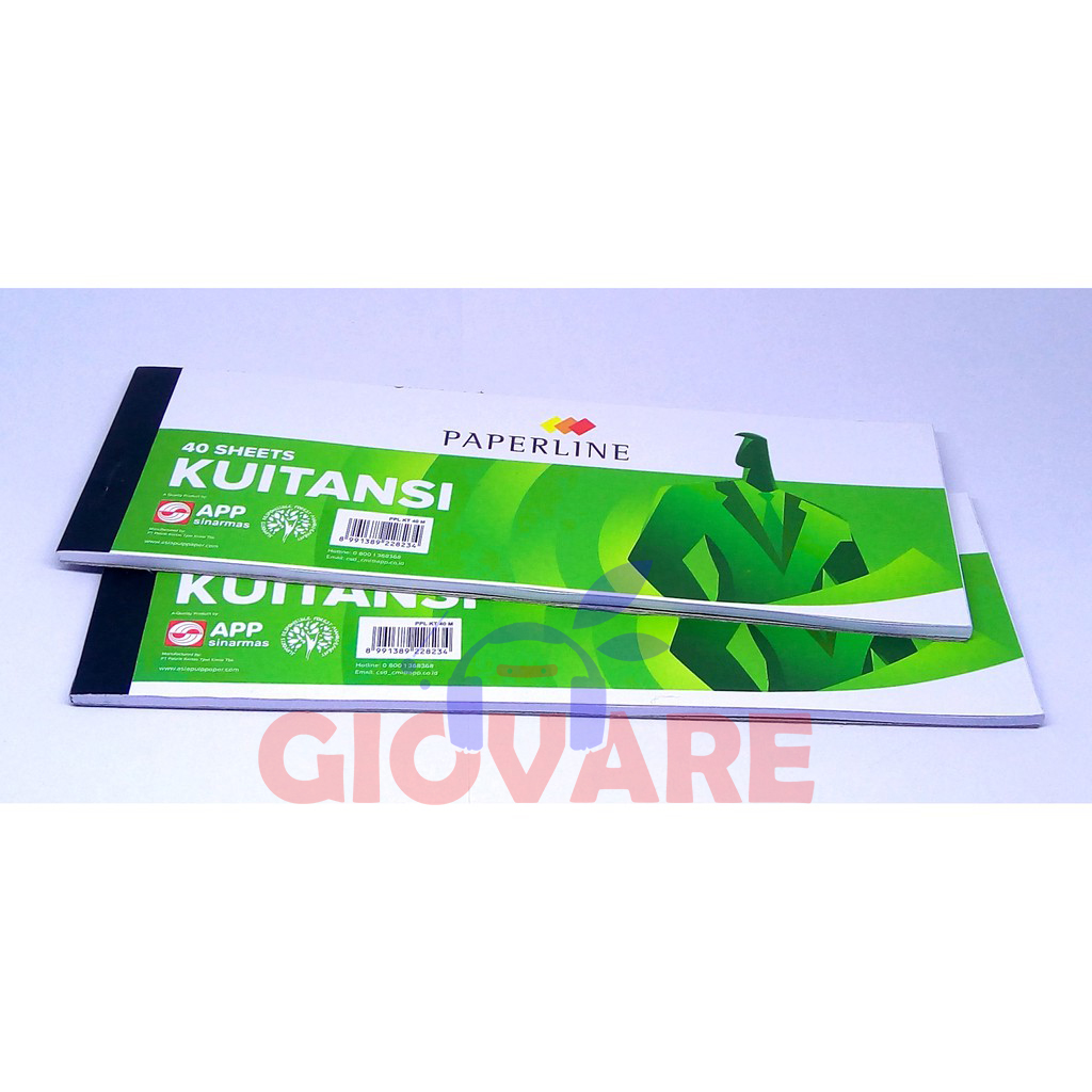 Buku Kuitansi Paperline | Kwitansi paperline 40 lembar kecil | PPL KT-40-M | GIOVARE | DUMAI ...