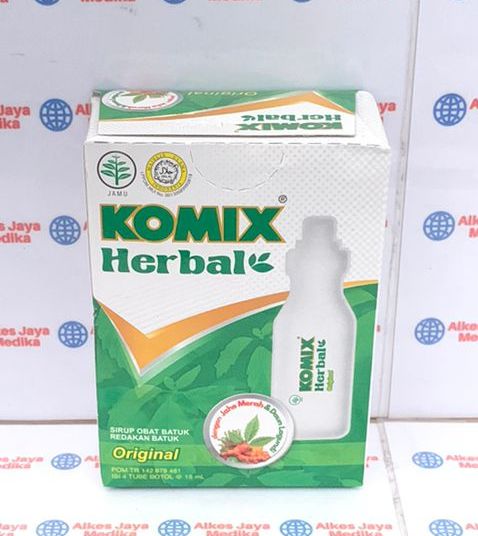 Komix Herbal Rasa Original Box Isi 4 Botol 15 ml - Meredakan Batuk ...