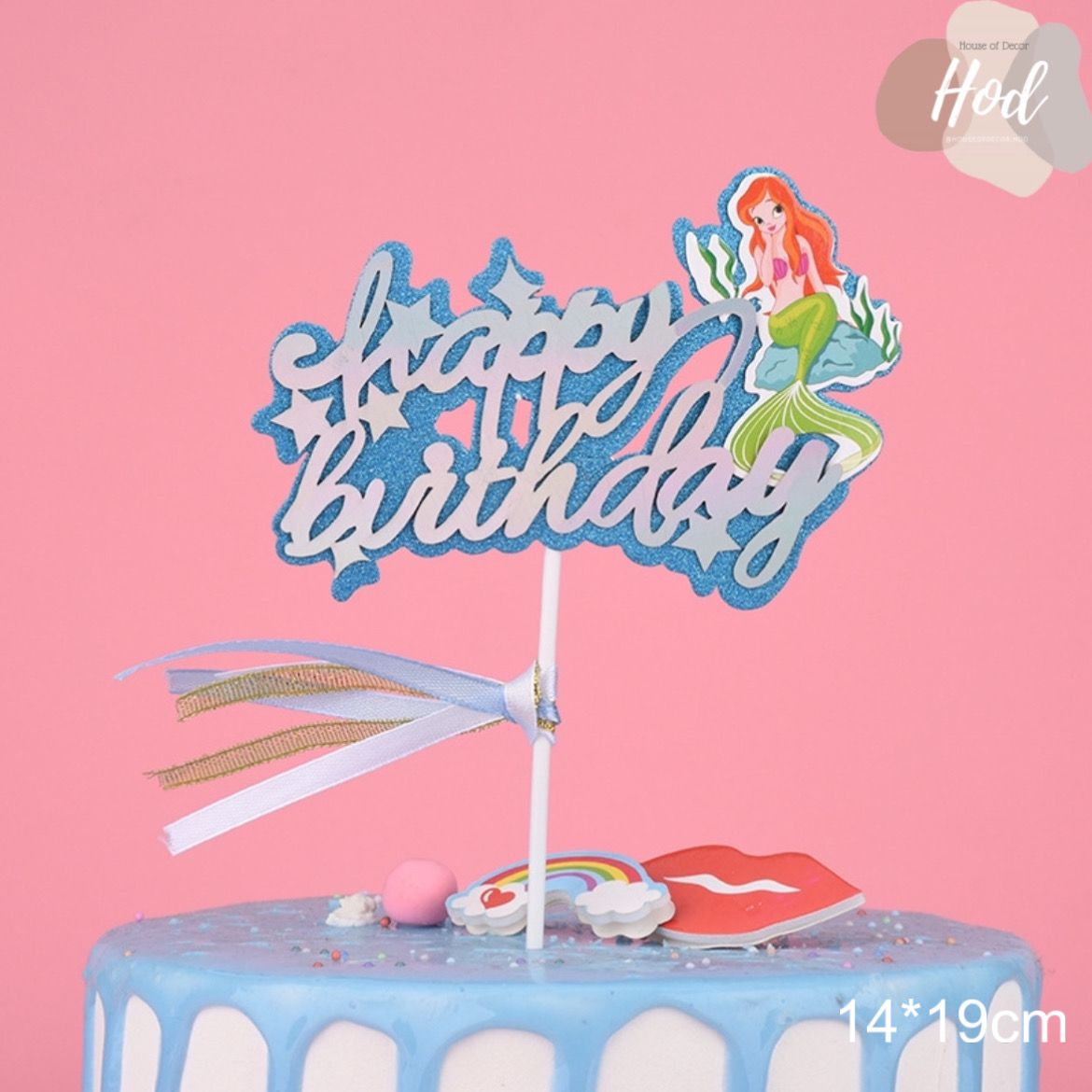 Set Sparkling Topper Mermaid Tail Glitter Kilap Hiasan Kue Dekorasi ...