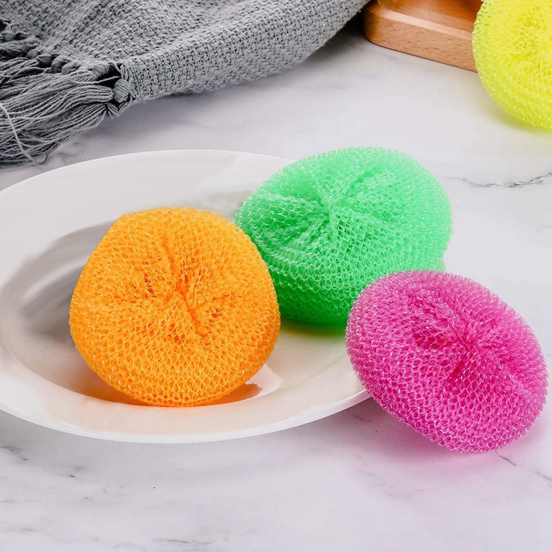 Scouring Pads Round Dish Pads Plastic Non-Scratch Dish Scrubbers ...
