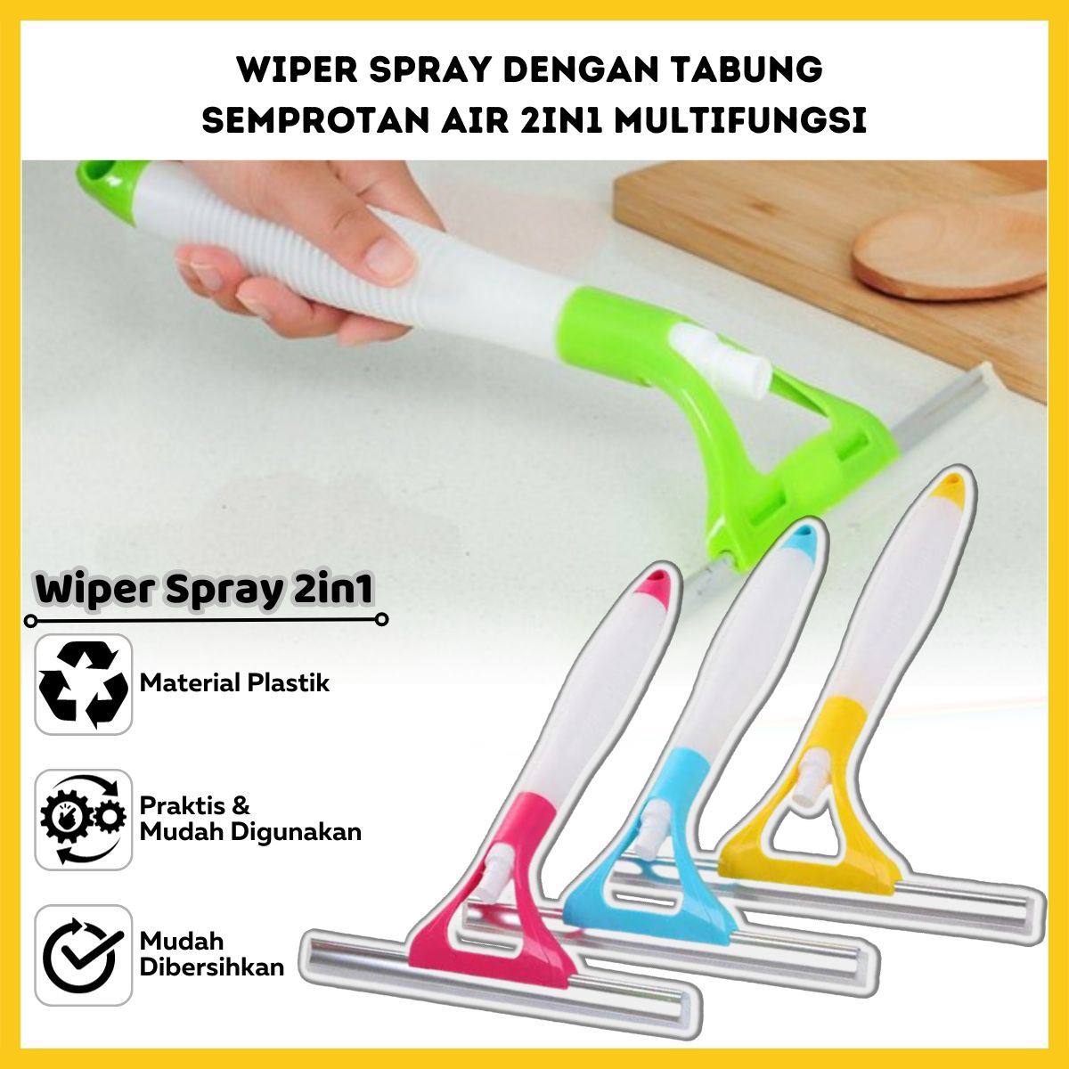 Wiper Spray Window Cleaner 2in1 - Alat Pengangkat Kotoran Debu ...