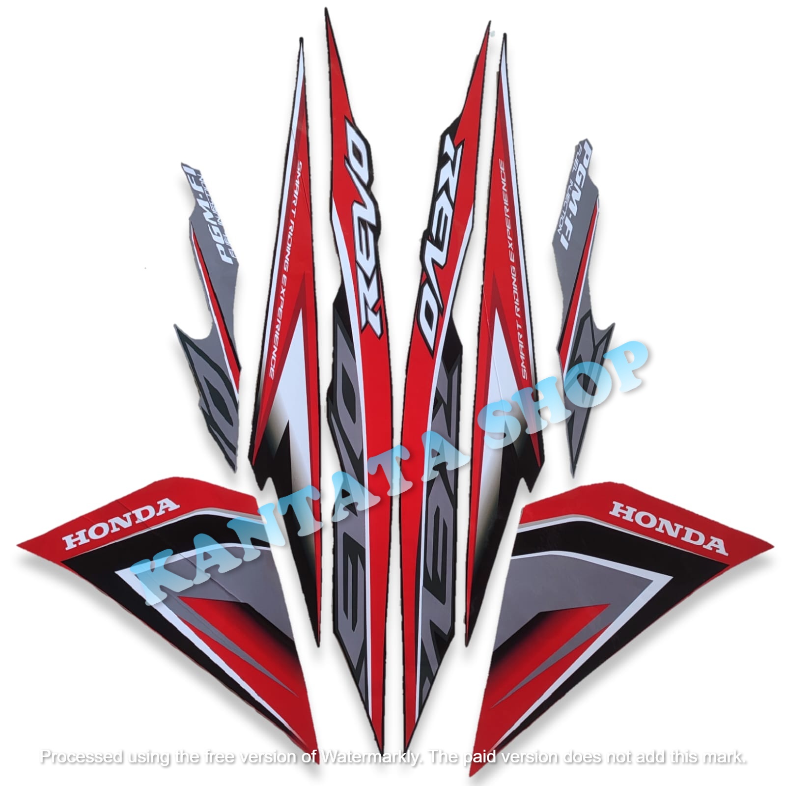 STIKER STRIPING LIS LES BODY MOTOR HONDA REVO FI 2014 STD VARIASI FULL ...