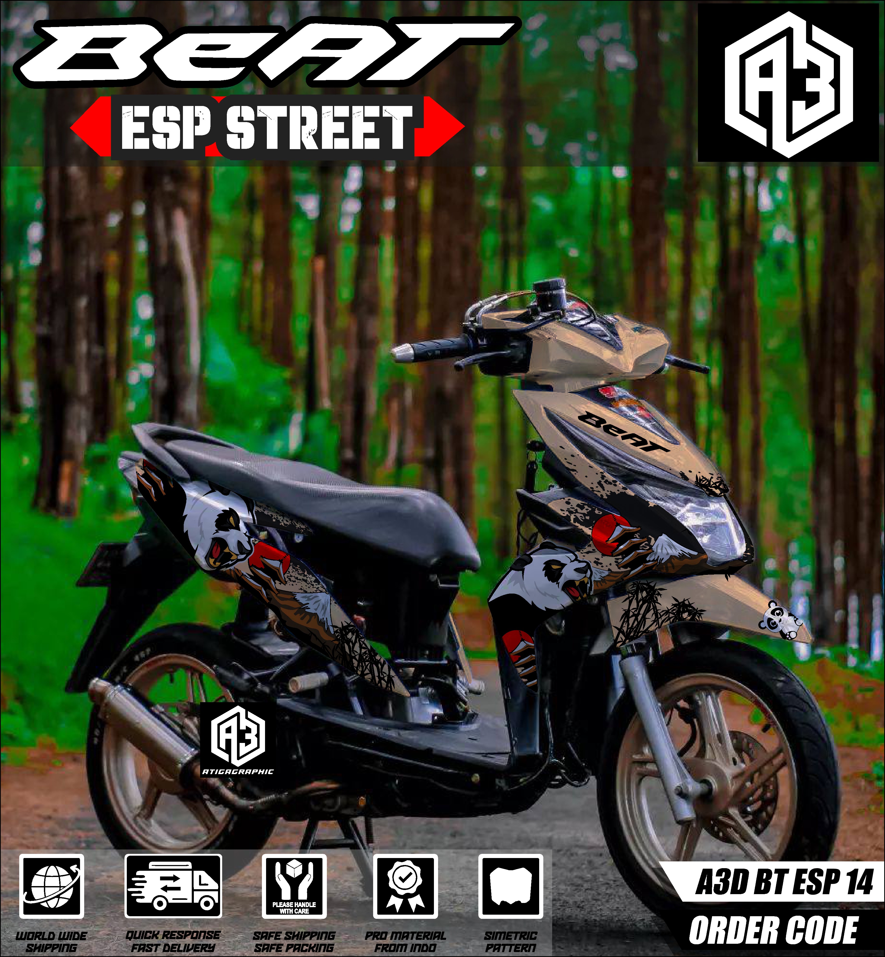 Decal Sticker Beat Street Fullbody / Decal Beat Esp Fullbody Decal ...