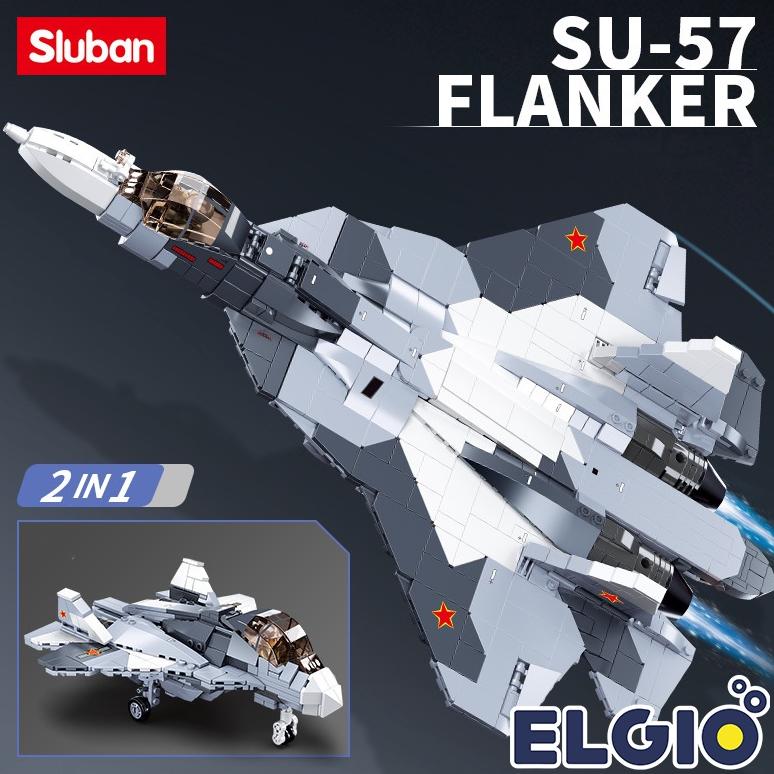 Sluban Bricks Pesawat Jet SU-57 Flanker B0986 | Lazada Indonesia