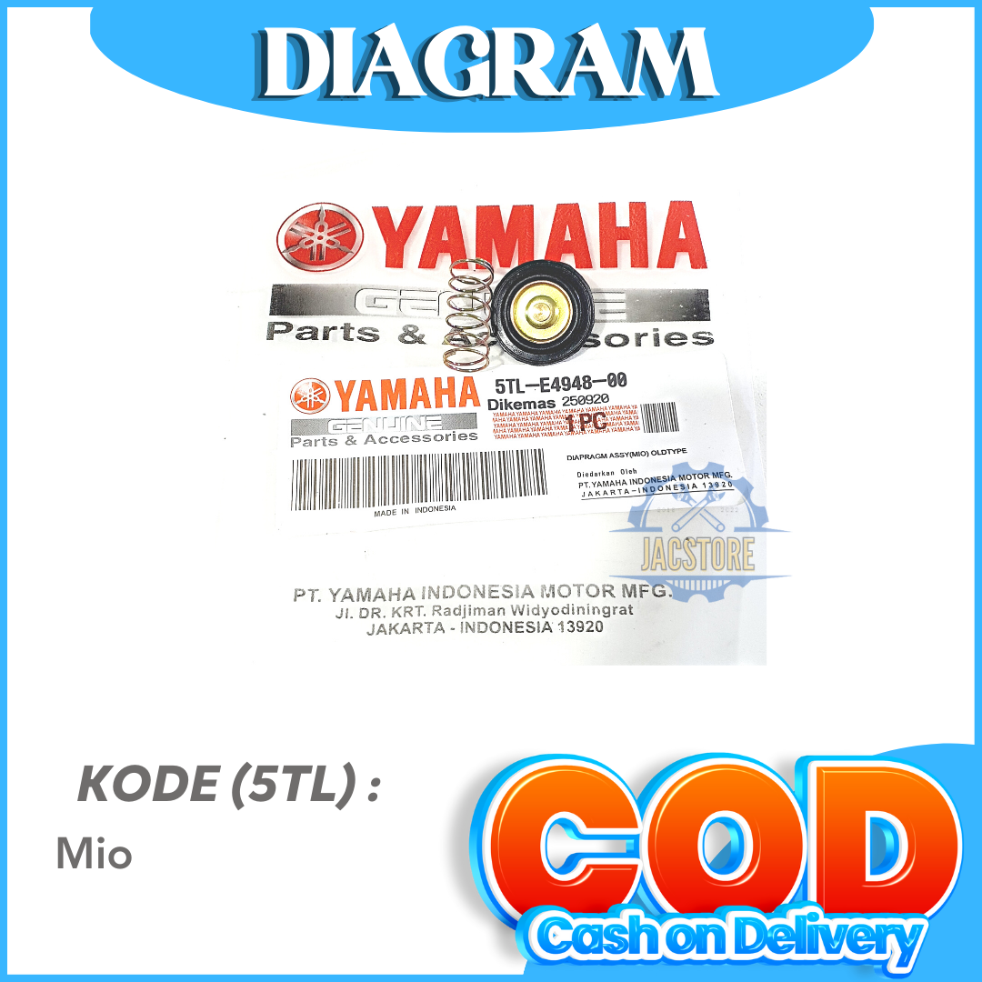 DIAPRAGM ASSY 5TL DIAGRAM DIAFRAGMA KARET MEMBRAN VAKUM KECIL ...
