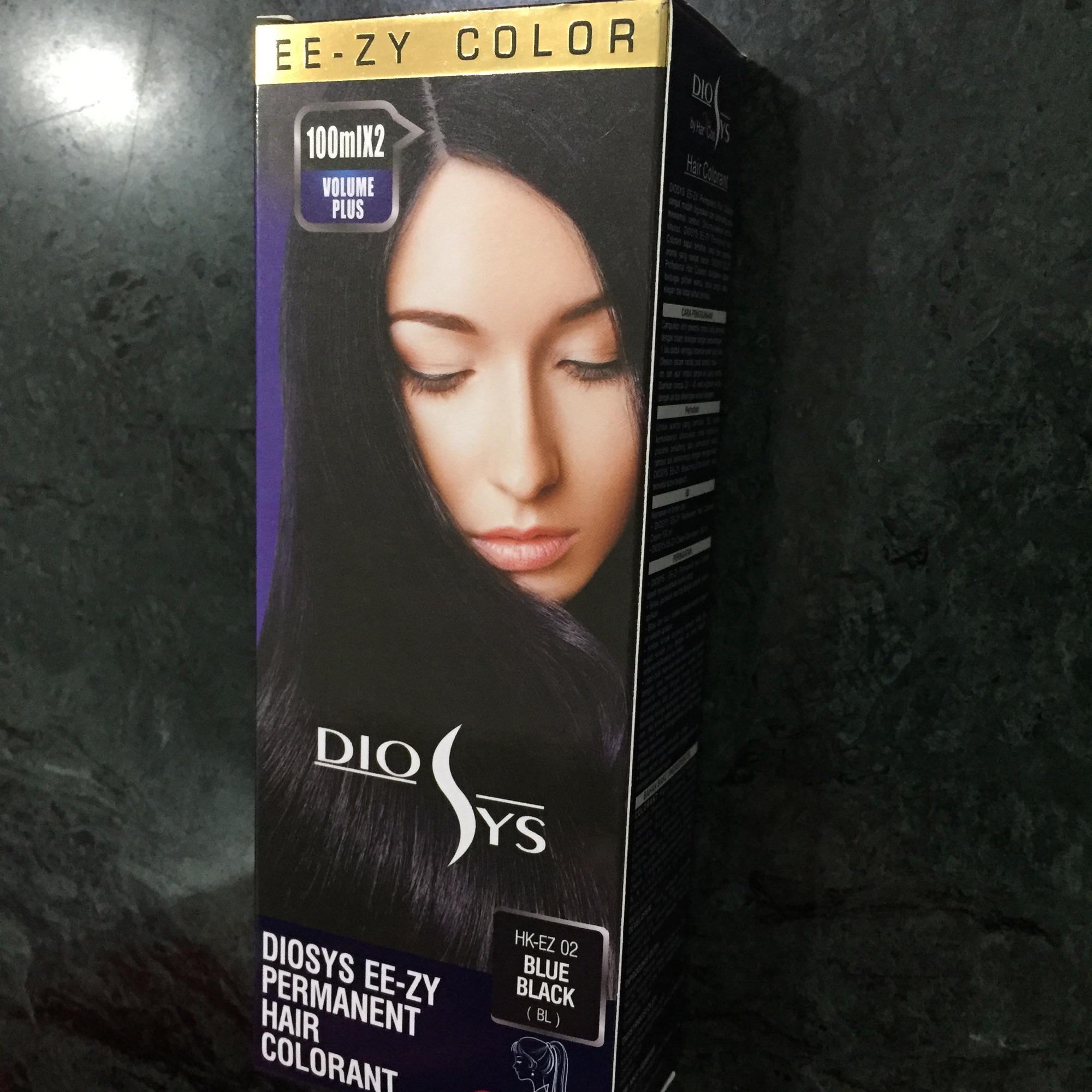 Cat rambut warna blue black biru gelap diosys 100mL | Lazada Indonesia