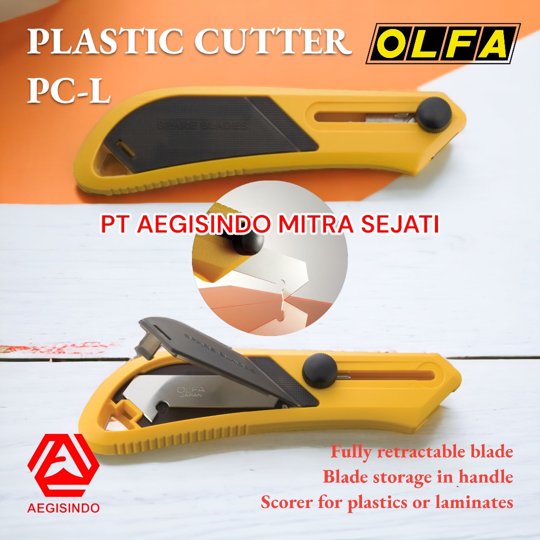 OLFA Safety Cutter PC-L Heavy Duty Plastic Laminate Acrylic | Lazada ...