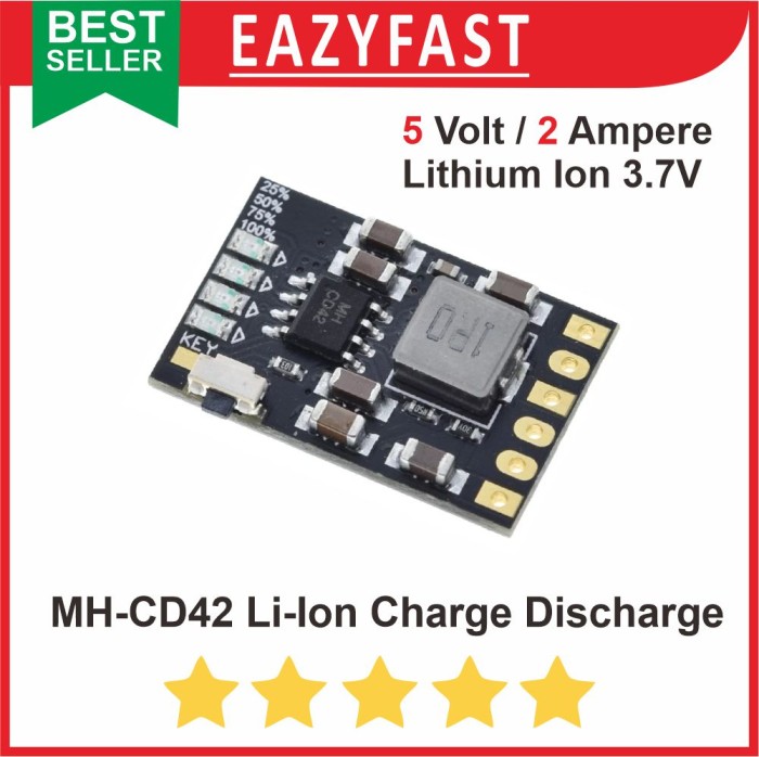 MH-CD42 Charge Discharge Module Baterai Li-Ion 18650 TP4056 BMS 5V 2A ...