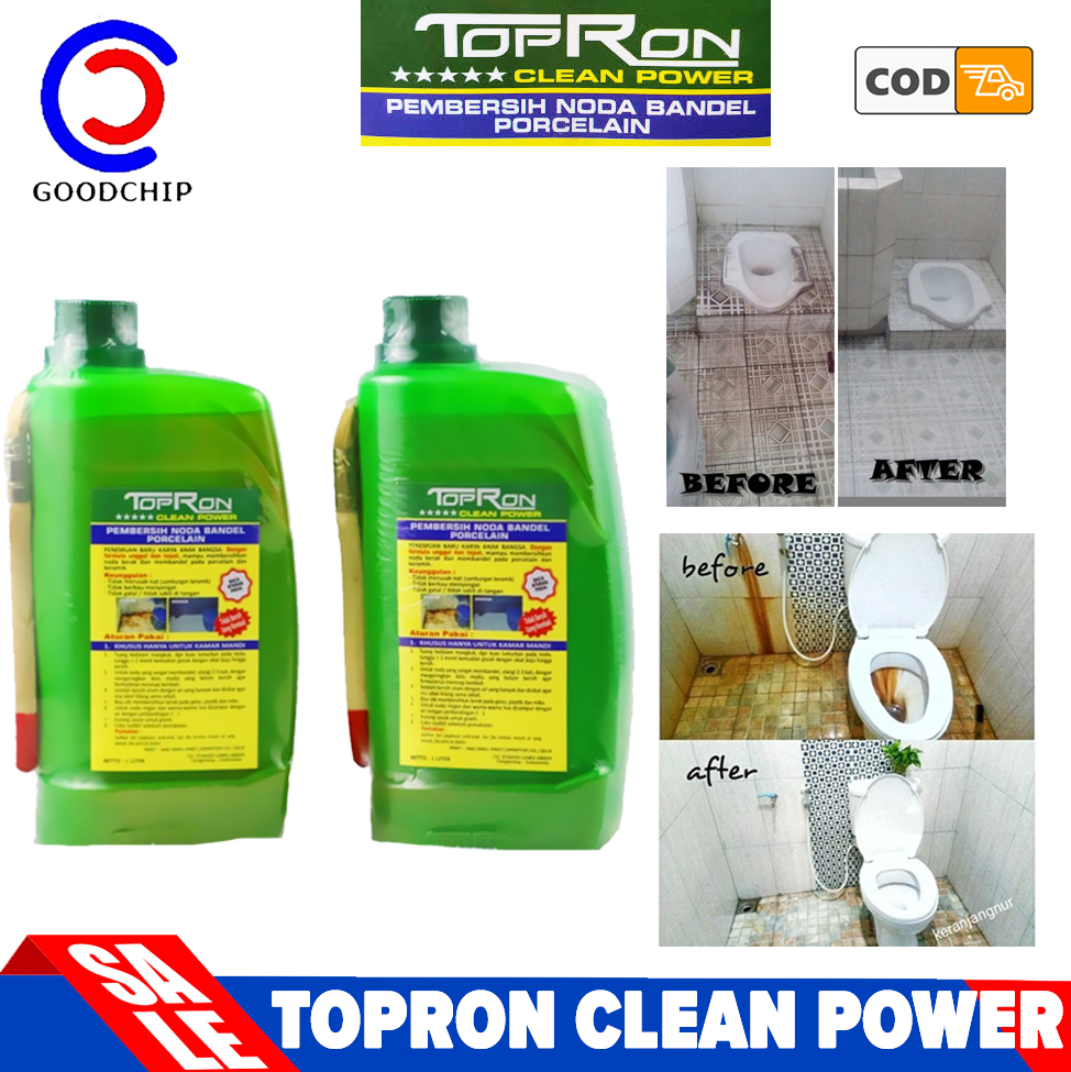 TERMURAH !! Topron Power Clean GRATIS Kuas 1 PCS - Cairan Pembersih ...