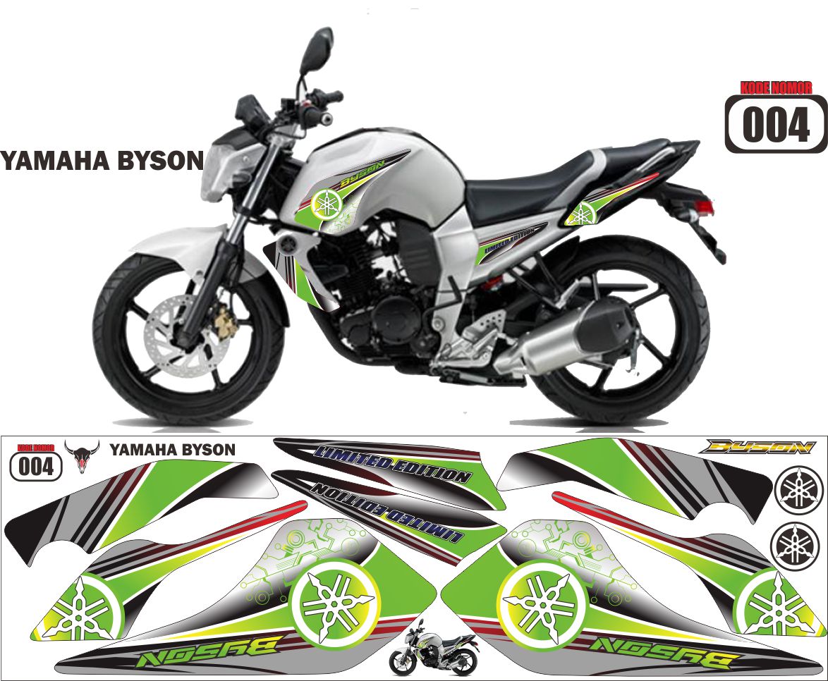 STICKER STRIPING MOTOR YAMAHA BYSON VARIASI STIKER PERMANENT GLOSSY ...