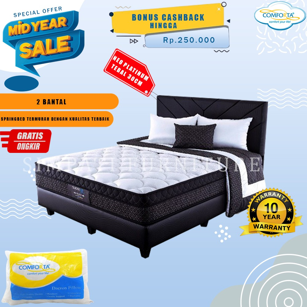 Comforta Super Fit Platinum 200x200 Set | Lazada Indonesia