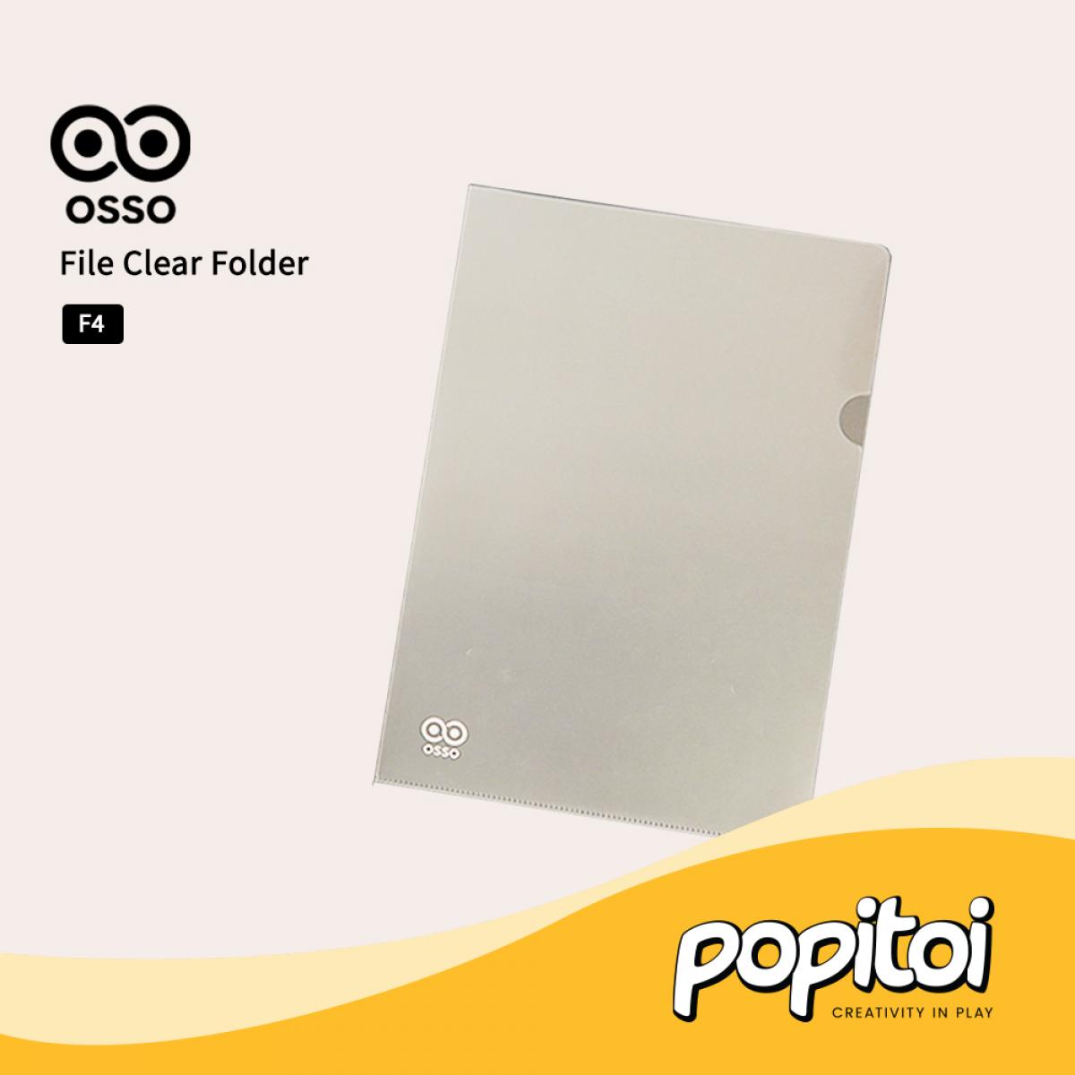 OSSO L Shaped File Clear Folder Map Transparan Bening Dokumen Document ...