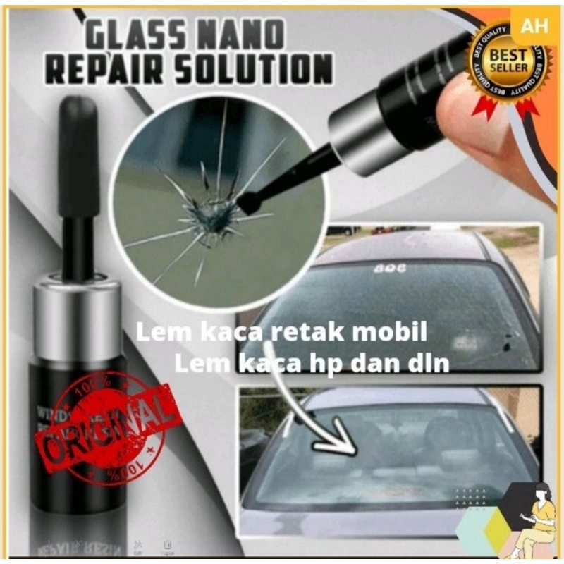 Cairan Lem Kaca Anti Retak Mobil Ori / Kaca Retak / Cairan Nano / Alat ...