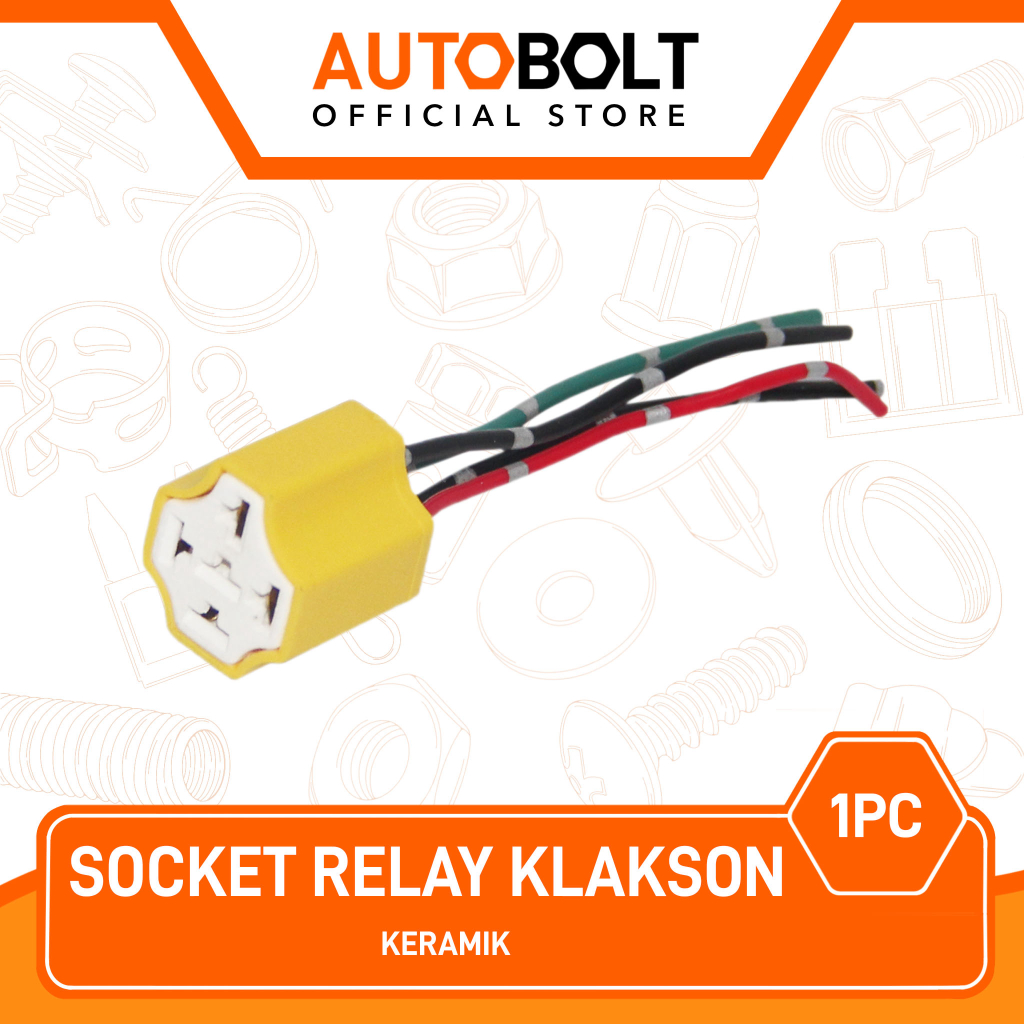 Socket Relay Klakson Semua Jenis Motor Universal 4 Kaki Kabel Keramik ...