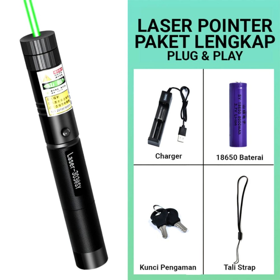 laser hijau jarak jauh 100000m 20000 meter panas ori 100000 meter PAKET ...