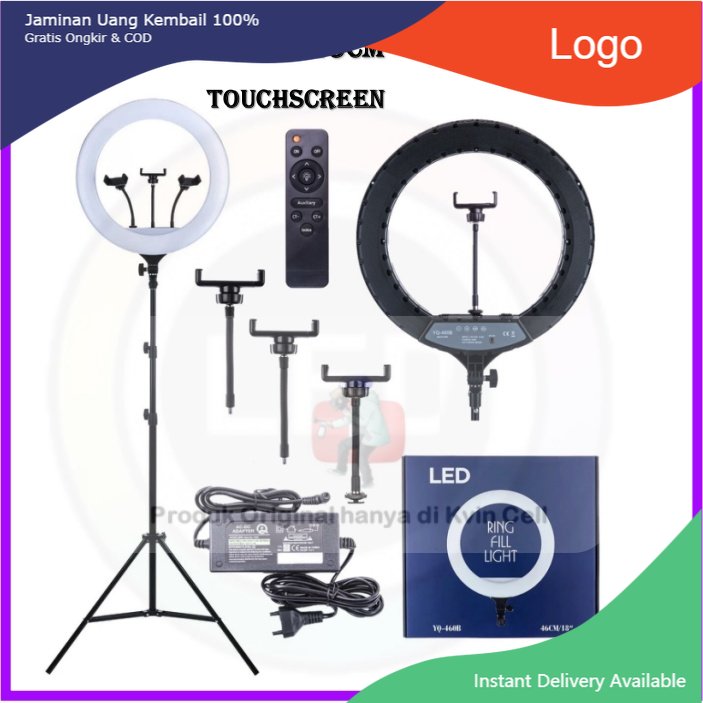 Paket Ringlight 45cm Besar Jumbo Ring Light 45 CM Murah + Light Stand ...