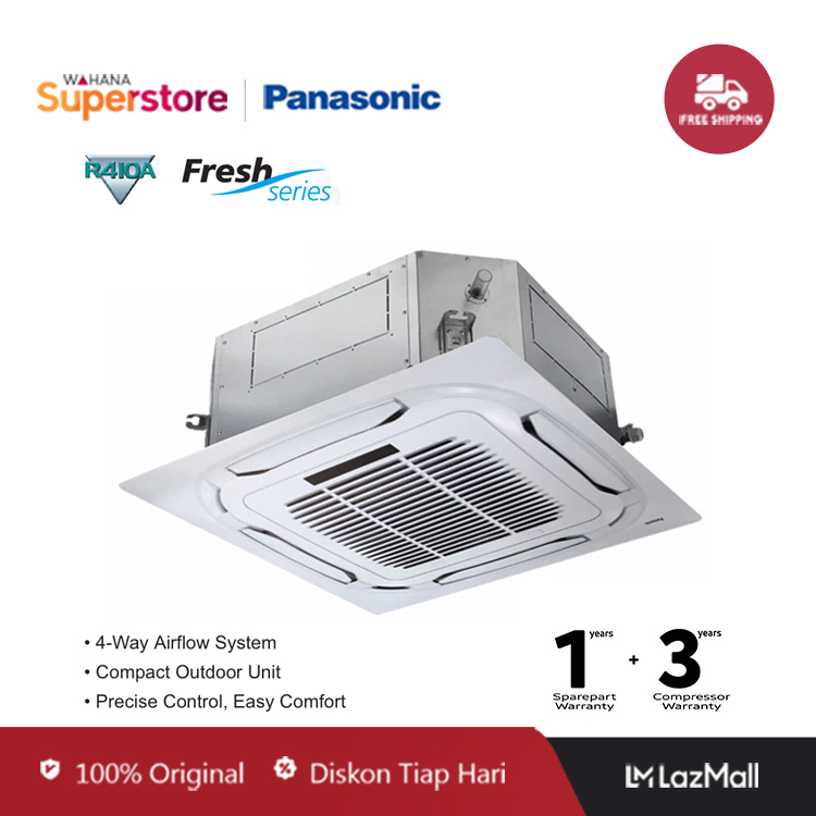 Panasonic AC Cassette Ceiling Non Inverter Fresh Series 2 PK - 18PUB1H5 ...
