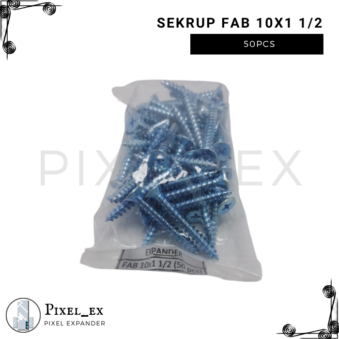Skrup Sekrup Kayu Self Tapping Screw Expander FAB Sekrup S12 10x1 1/2 ...