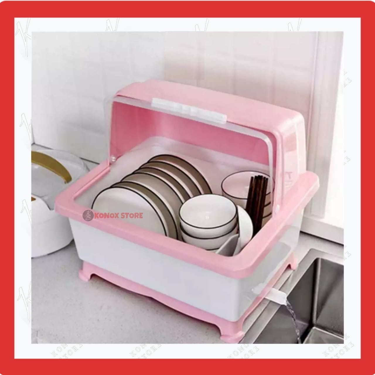 RAK PENGERING PIRING DENGAN TUTUP / RAK PIRING PLASTIK TERTUTUP ...