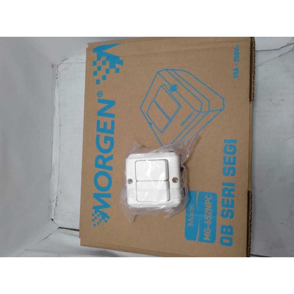 MORGEN Saklar Listrik Lampu On Off Seri / Double OB / Outbow Mg-652NPC ...