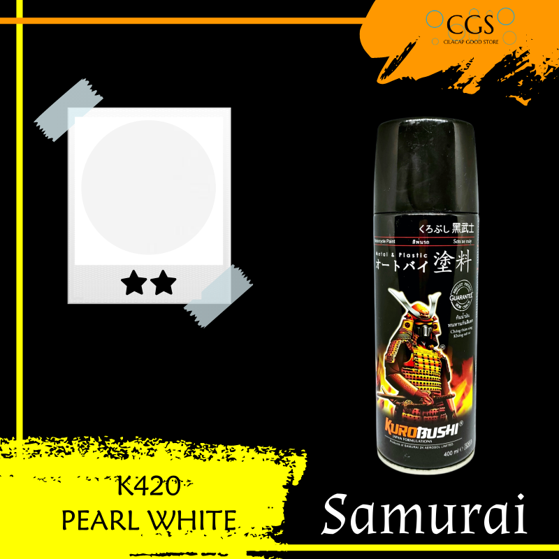 CAT SAMURAI PEARL WHITE K420 - cat putih mutiara - cat samurai putih mutiara - cat motor puth ...