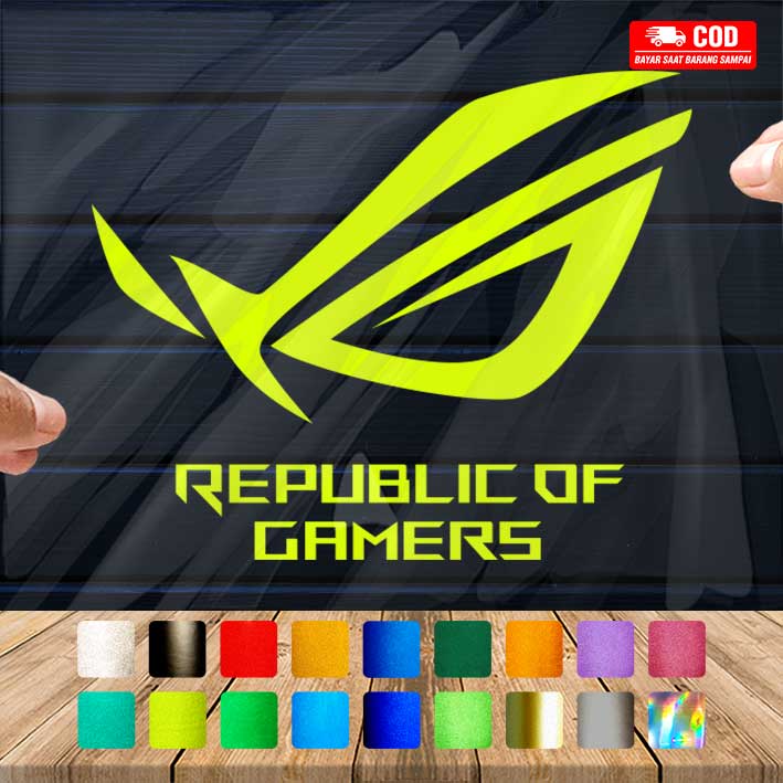 Cutting Stiker Asus Rog Variasi Motor Mobil Sticker Nyala Visor Body ...