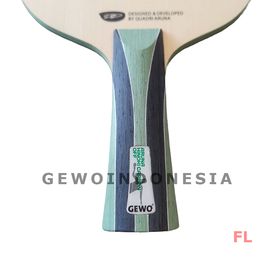 GEWO Aruna Hinoki Carbon OFF - Kayu Pingpong Blade Tenis Meja Bet Bat Offensive Offensive+ ...